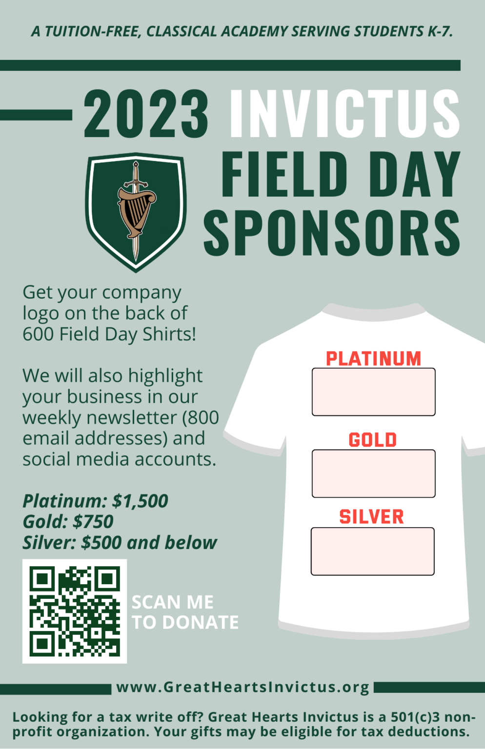 Great Hearts Invictus Field Day T-Shirt Sponsorship - Helotes Chamber ...